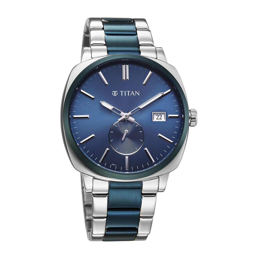 Titan Classique Suave 2.0 Quartz Blue Dial Two Tone Strap Watch For Ge