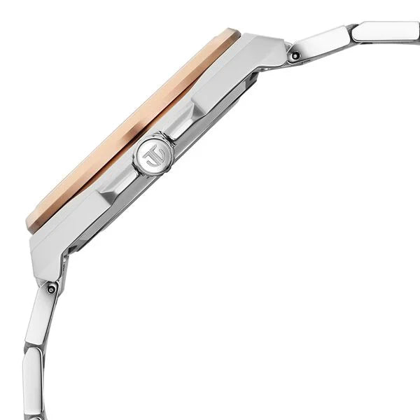 Titan Clsq Big Date Silverwhite Round Dial Stainless Steel Strap Watch