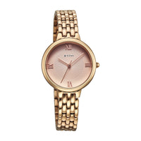 Titan Eminence Quartz Analog Pink Dial Rose Gold Strap Watch For Women