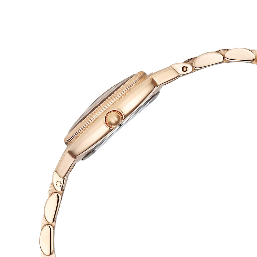 Titan Eminence Quartz Analog Red Dial Rose Gold Strap Watch For Women